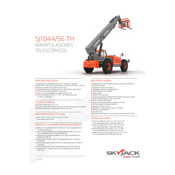 SJ1044/1056 TH | Skyjack