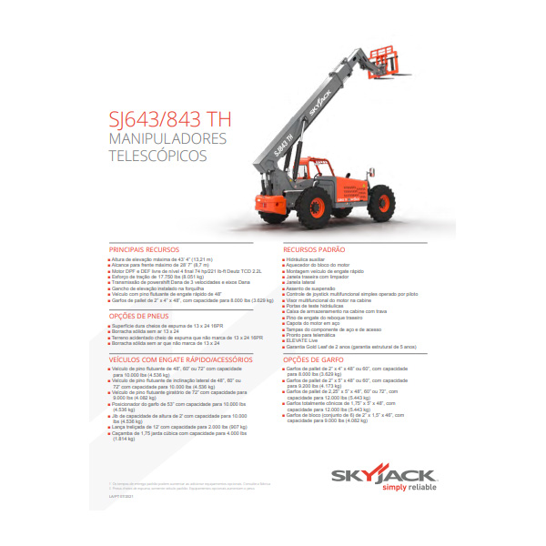 SJ643/843 TH | Skyjack