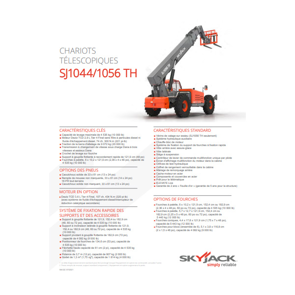 SJ1044/1056 TH | Skyjack